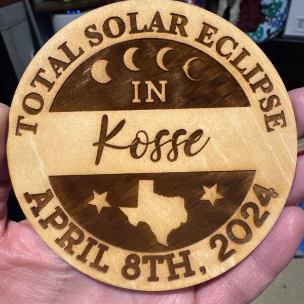 Funny Eclipse Magnet With State - 2024 Custom Total Solar Ecplipse ...