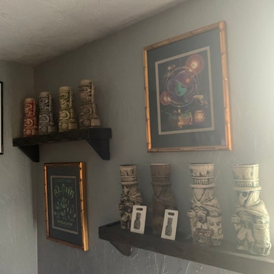 Witco Style Carved Wood Tiki Shelf Display Wall Unit - Etsy