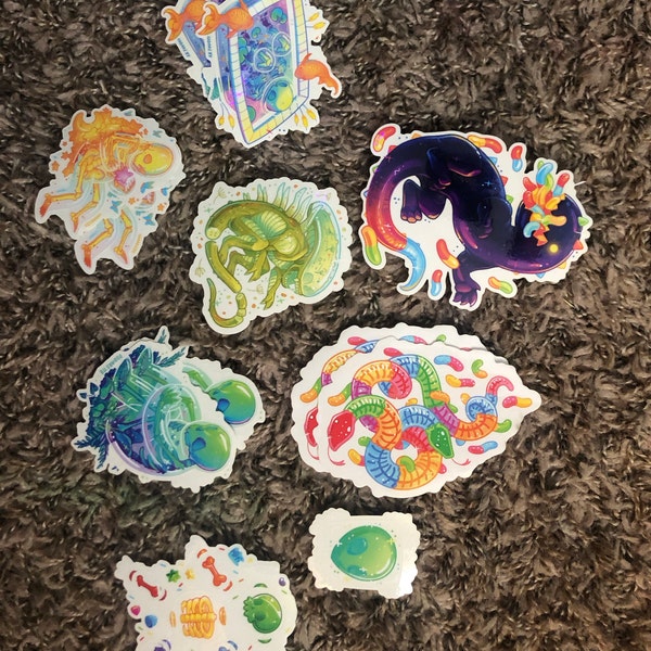 Pickle Xenomorph Sticker - Alien Creature - Dill Pickles - Transparent ...