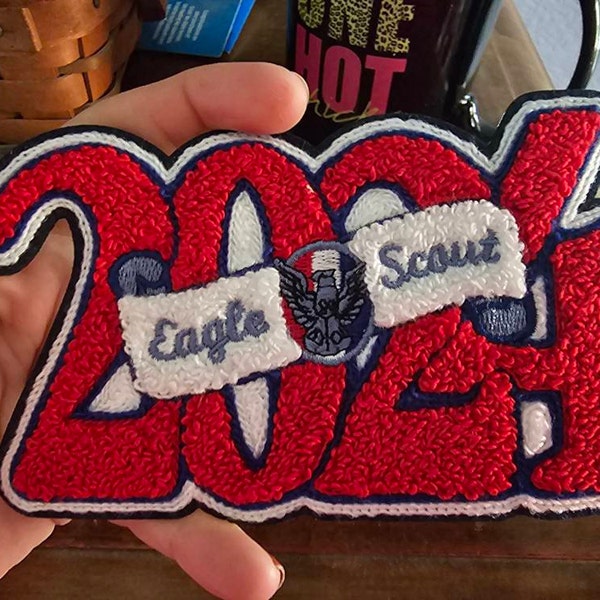 Eagle Scout Letterman Jacket Chenille Patch - Custom Year - Etsy