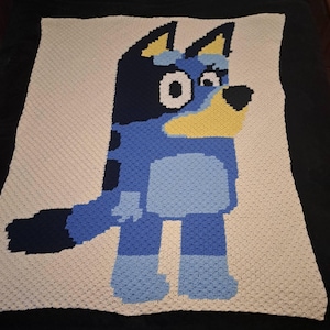 Blue Cartoon Dog Sibling C2C Crochet Pattern - Etsy