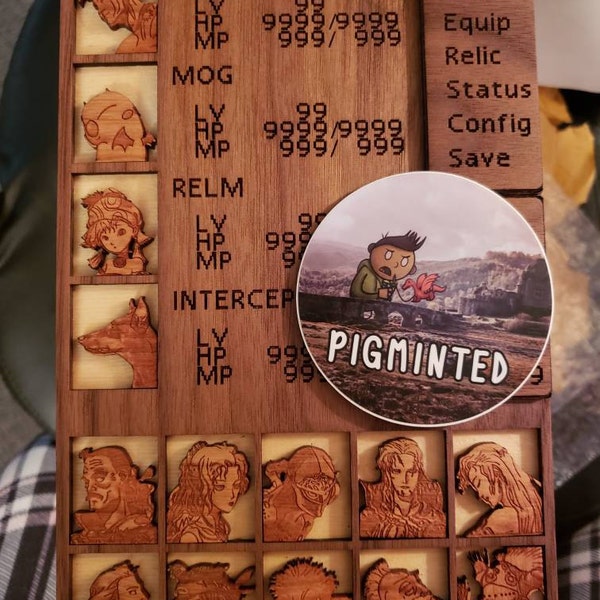 Custom Wooden Final Fantasy 6 / VI Menu Screen With Characters You Can ...