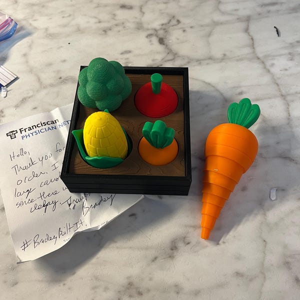 3D Printed Stretchy Springy Tri-color Candy Corn Fidget Toy |add to ...