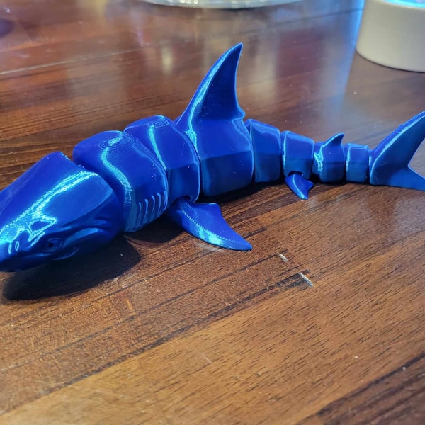 Great White Shark Digital .STL File for 3d Printing, Articulated Fidget ...