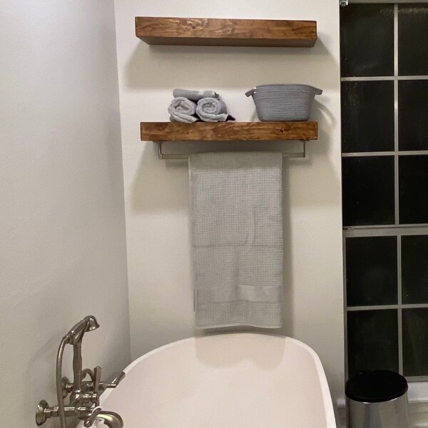 Bathroom Shelves Set | FREE SHIPPING | Set of Two Shelves, One Towel ...
