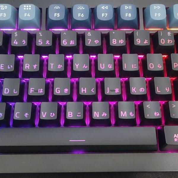 English & Japanese Dual Languages Backlit Keycaps Set for Mechanical ...