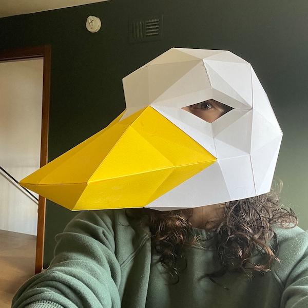 Duck Bird Mask Template - Paper Mask, Papercraft Mask, Masks, 3d Mask ...