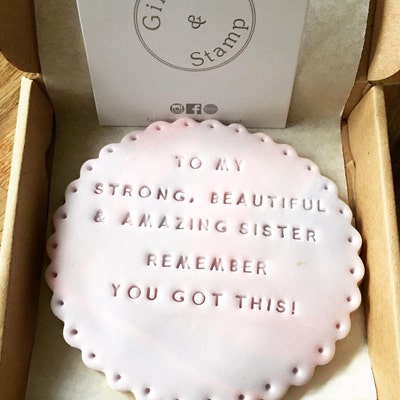 Big Round Personalised Celebration Biscuit Birthday - Etsy UK