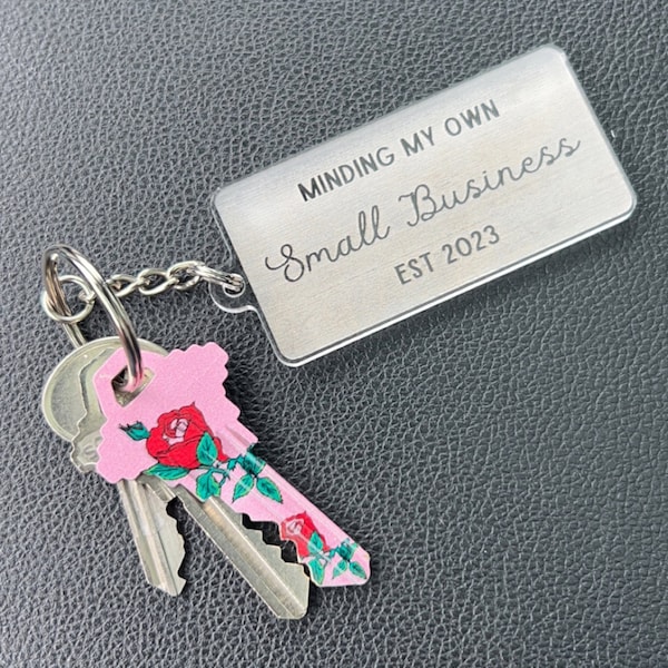 Custom Logo Rectangle or Round Keychain | Personalized Keychain ...