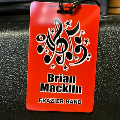 MUSIC Bag Tag Musical Notes Treble Clef Bass Clef Personalized for the ...