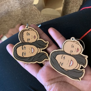 Wooden Custom Portrait Brooch Brooch on the Photo - Etsy