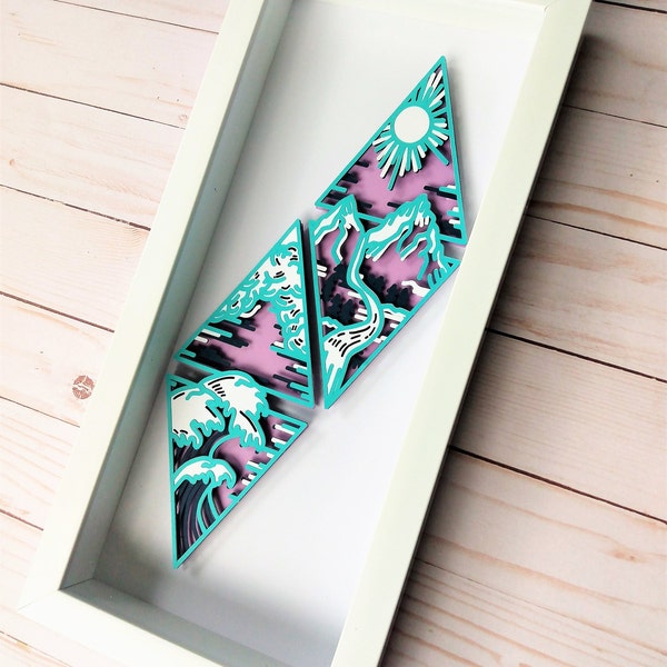 Nature Multilayer SVG/ Nature Cut File/ 3D Layer/ Plywood Cutting ...