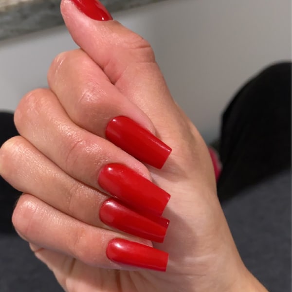 Red Bottoms | Red Polish | Handmade | Press on Nails - Etsy