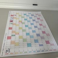 Giant Focus & Goals Wall Planner Horizontal Year at a Glance Undated ...