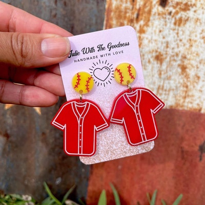 Baseball Earring File SVG for Glowforge Laser Cutter Layered - Etsy