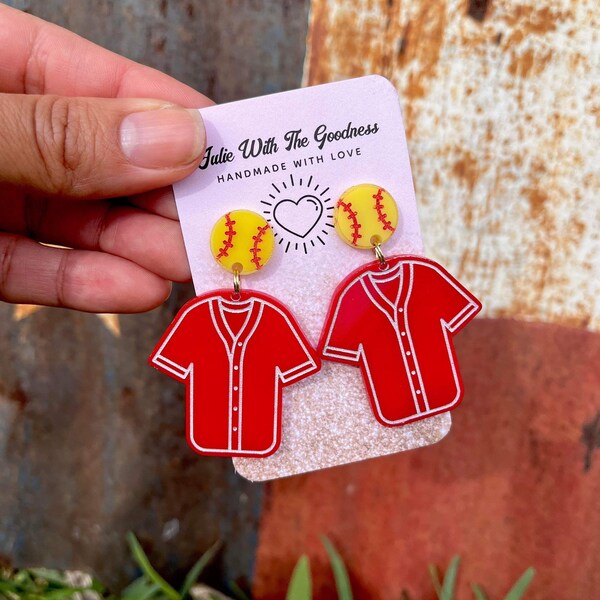 Baseball Earring Bundle, Laser Cut Earring File, Earring SVG, Jersey ...
