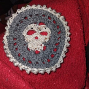 Crochet Pattern Mr Bones Skull Coaster Digital PDF - Etsy