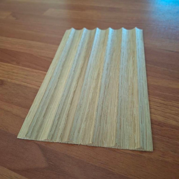 Custom Size Natural Oak Wood Fluted Wall Panel: Peel & Stick DIY Decor ...