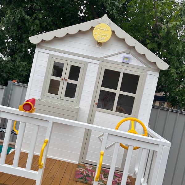 Personalised Acrylic Cubby House Sign | Kids Sign | Cubby House Decor ...