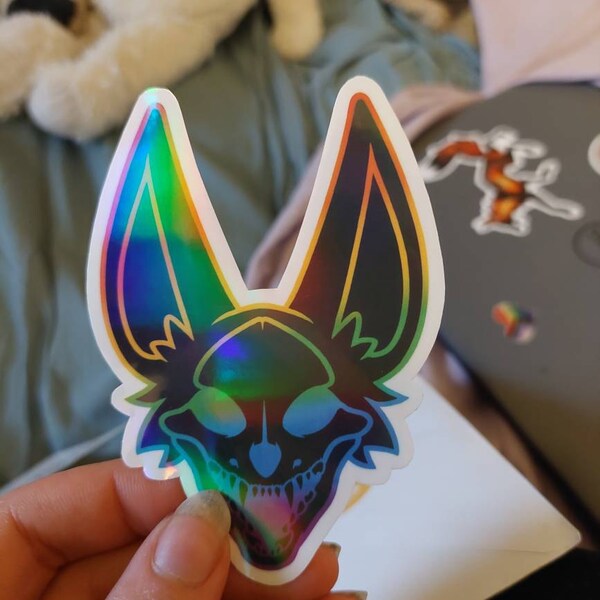 Skulldog Sticker Furry Fursona Stickers Different Styles FREE SHIPPING ...