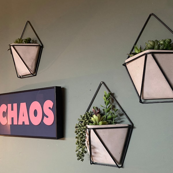 Chaos | Framed Print | Framed Metal Print | Typography | Metal ...