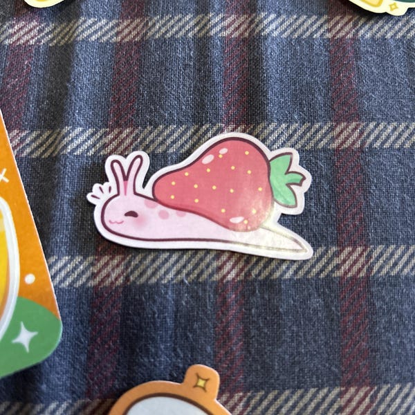 Stitched Plush Sticker Laminated Die Cut Sticker, Waterproof Laptop ...