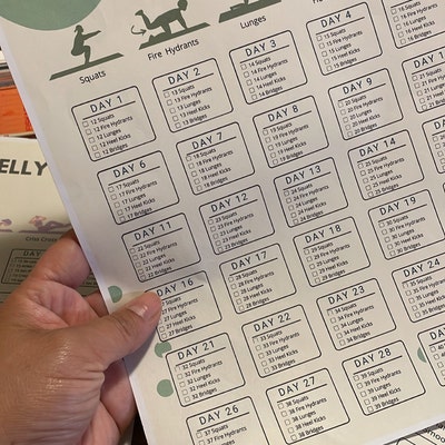 30 Day Lose Belly Fat Challenge Belly Workout Digital Flat Abs ...