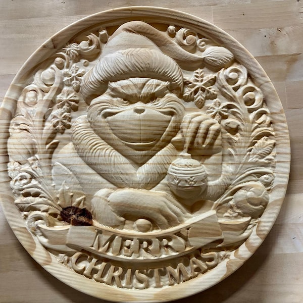 3D STL Design Grinch Christmas Relief for CNC Routers and 3D Printing ...