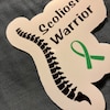 Spinal Cord Injury Awareness Sticker With Spine Graphics. Green ...