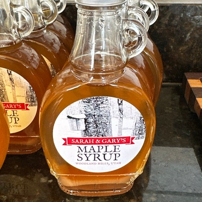 Custom Tree Tapping Maple Syrup Labels, Custom Round Canning Jar Labels ...