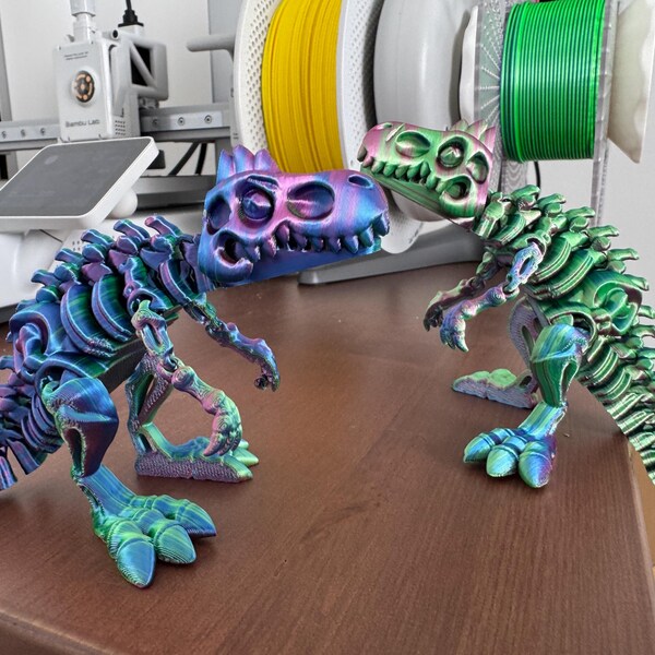 Flexi Raptor Skeleton-stl for 3d Printing - Etsy