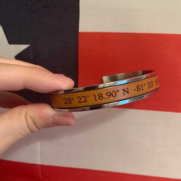 Coordinate Bracelet Custom Personalized Engraving - Etsy