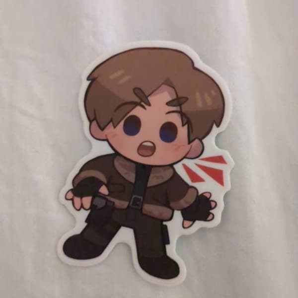 Leon Kennedy | Resident Evil | 3" Matte Vinyl Stickers - Etsy