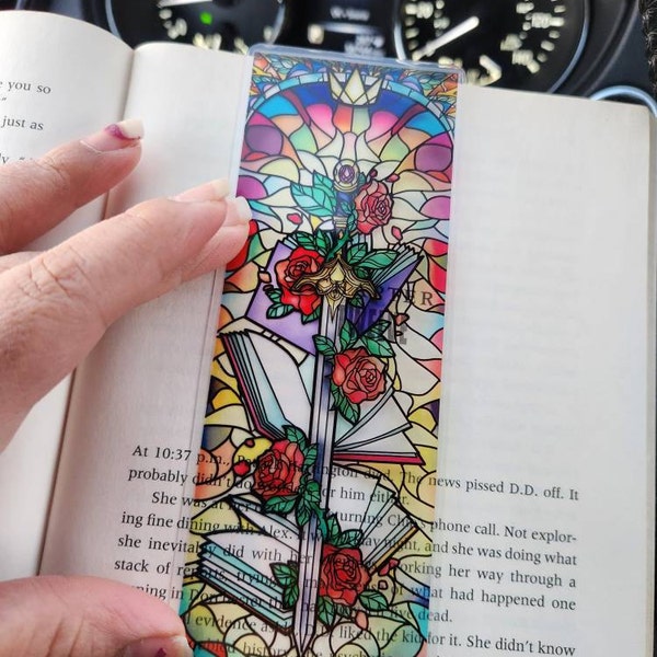 Throne of Glass Bookmark Goldryn Sword Stained Glass Bookmark ...