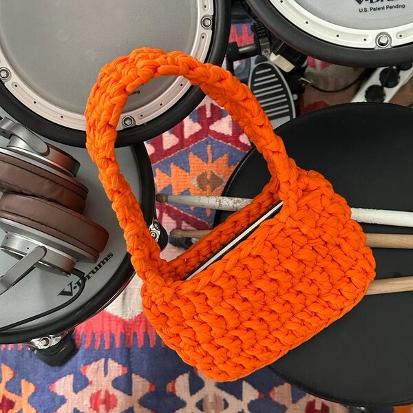 SOFT MINI HANDBAG I Mini Crochet Handbag Colorful Soft Crochet Bag Mini ...