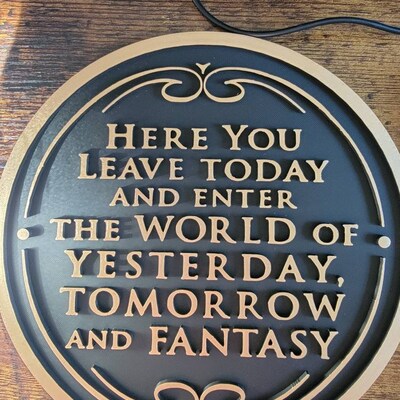 Walt Disney World Magic Kingdom Entrance Plaque Here You Leave Today ...