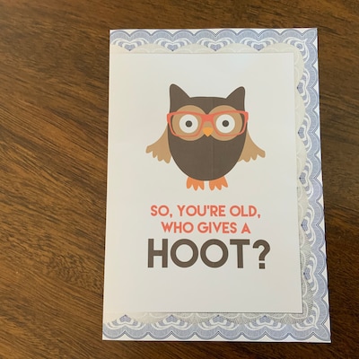 Instant Download Owl Pun A2 Card Design Punny Birthday Card, Owl Card ...