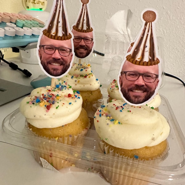 Company Logo Cupcake Toppers, Small Business Party Favors, Custom ...