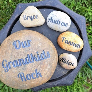 Engraved Mothers Day Stone, Etched or Carved Stone, Namesake Stone ...