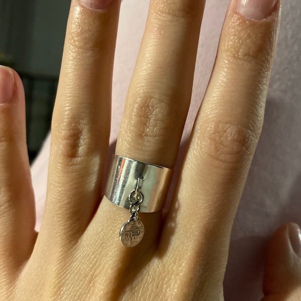 Boho Ring, Dangle Charm Ring, Dainty Ring, Moonchild Ring, Witch Ring, Graduation Gift, Dangle ...
