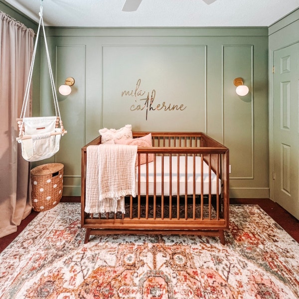 First and Middle Sign Name Gold Mirror Name Sign Custom Name Sign Baby ...