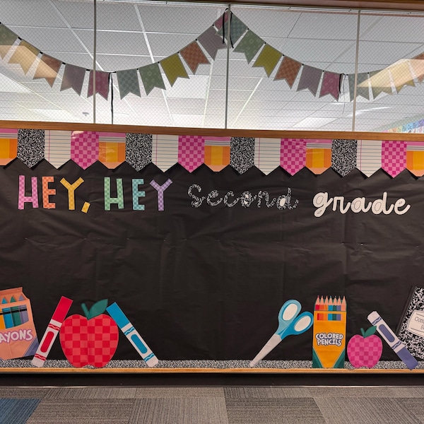Welcome Back to School Bulletin Board Kit: Bright Classroom Decor (PDF ...