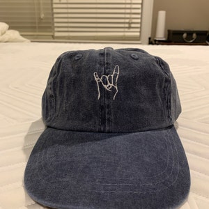 ROCK ON Baseball Hat, Embroidered Dad Cap Heavy Metal Rock N Roll ...