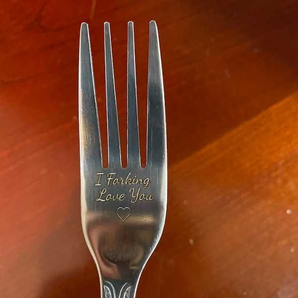 Custom Engraved Fork, Personalized Serving Fork, Home Decor Fork ...