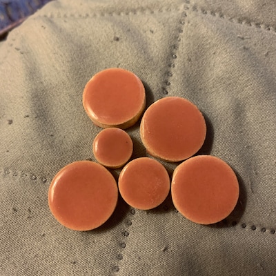 25 Round Ceramic Tiles, Ceramic Mosaic Tiles Ceramic Pieces Round Gold ...