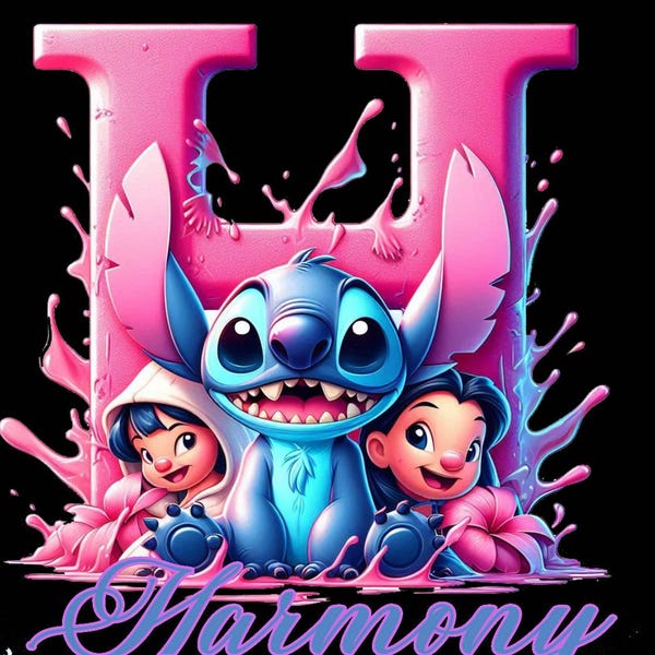 Lilo and Stitch Alphabet Png Font Stitch and Lilo Letters Png Stitch ...