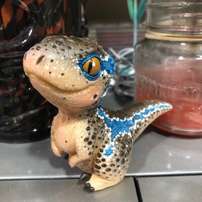 Blue Baby Raptor Resin Sculpture 2,95 7,5cm - Etsy