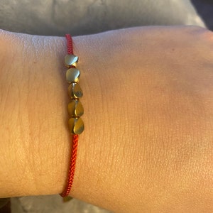 Handmade Tibetan Buddhist Red Thread & Copper Bead Bracelet, Buddhist ...