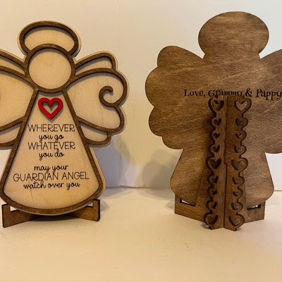Guardian Angel SVG, Laser Cut Angel, Laser Cut File, Glowforge File ...