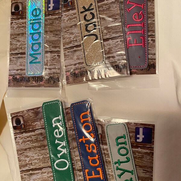 Personalized Bookmark, Personalized Name Book Mark, Embroidered ...